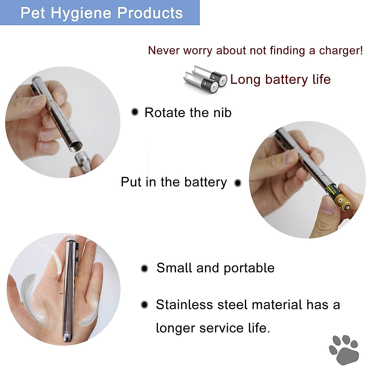 HUHKOUAE Veterinary Otoscope Kit,LED Vet Pet Cat Dog Ear Inspection, with 3X Magnifying Glass and penlight, Checking Pets Ears Eye Oral Cavity,Apply to Pets of All Ages Dogs Cats Rabbit