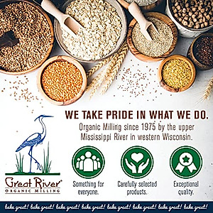 Great River Organic Milling Organic Specialty Spelt Flour, Spelt (Stone Ground), 25 Pound (Pack of 1), 400 Ounce