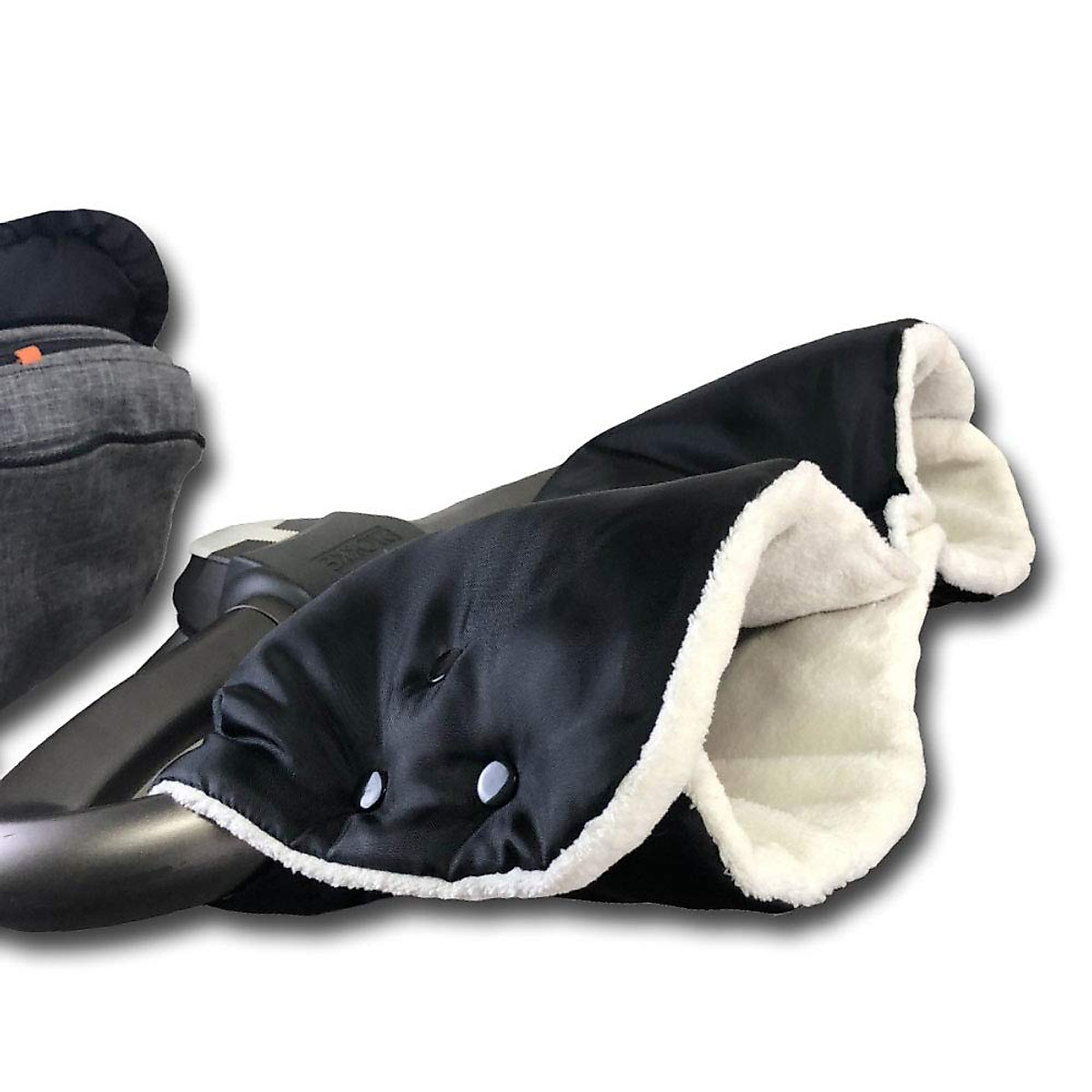 Universal Fits Stroller Handmuff, Anti-Freeze Waterproof Fingerless Fleece Gloves, Warmer Handlebar Muff