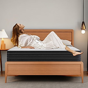 Full Size Mattresses - Multiple Sizes, Ergonomic Design with Memory Foam and Individual Pocket Spring,Breathable Comfortable for Sleep Supportive and Pressure Relief (Full)