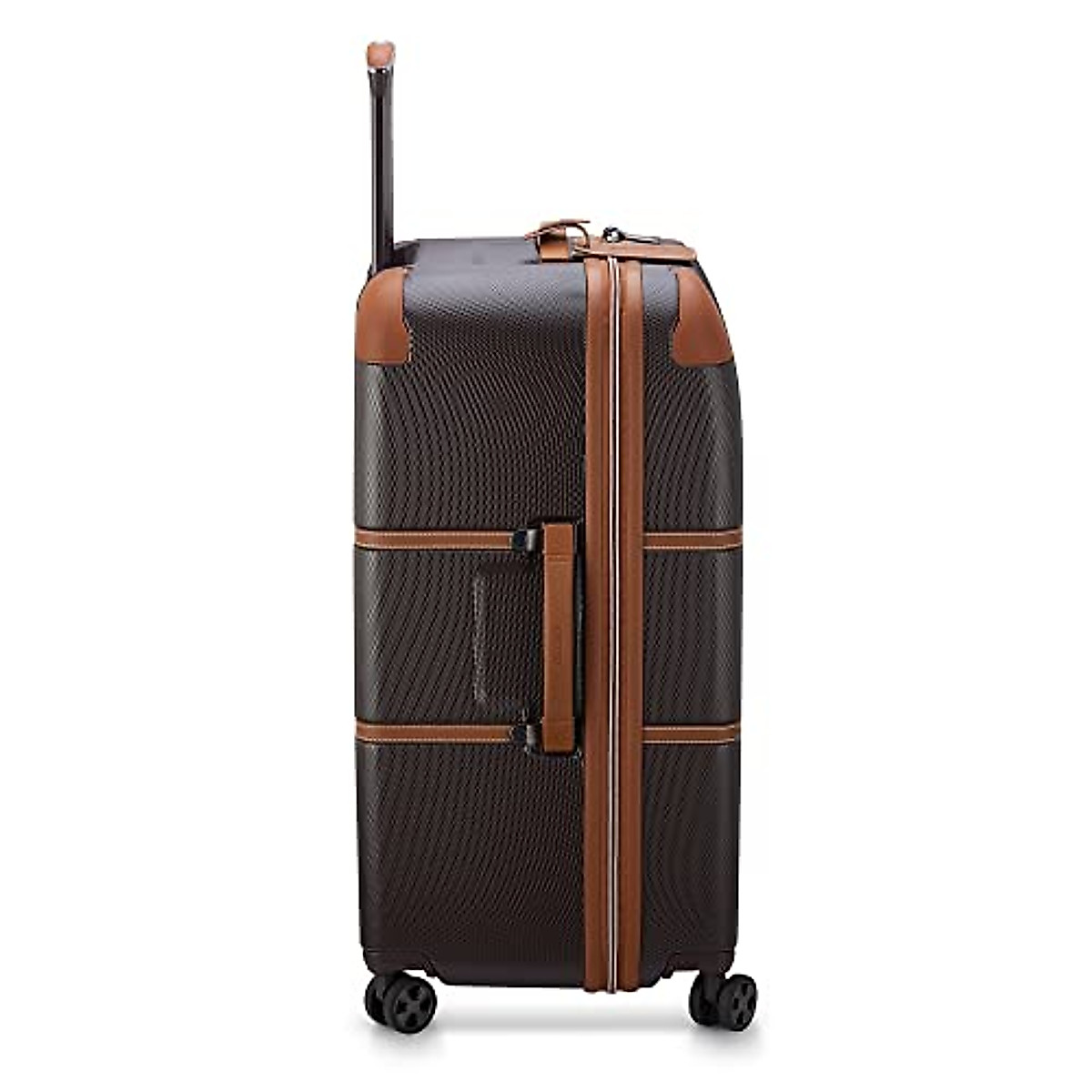 DELSEY Paris Chatelet Hardside 2.0 Luggage with Spinner Wheels, Chocolate Brown, Checked-26 Inch Trunk