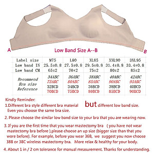 Sendyou SY16 Seamless Mastectomy Bra for Women Breast Prosthesis with Pockets 34-42ABCD Skin