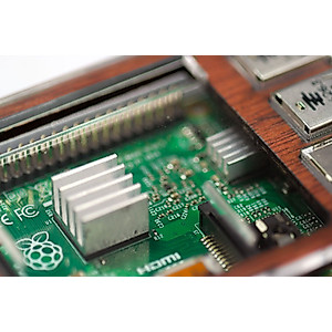 C4Labs Zebra Case for Raspberry Pi 3B+, 3, 2, 2B and B+ Heat Sinks and Power Cord Included-Wood