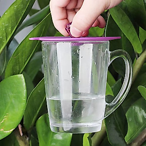 IPHOX Creative Mug Cover [Set of 6] Anti-dust, Airtight Seal, Food Grade Silicone Hot Cup Lids