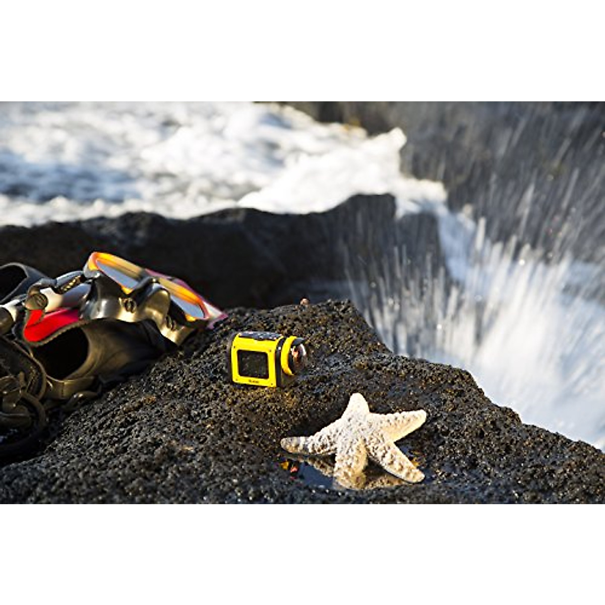 Kodak PIXPRO SP1 Action Cam with Explorer Pack 14 MP Water/Shock/Freeze/Dust Proof, Full HD 1080p Video, Digital Camera and 1.5" LCD Screen (Yellow)