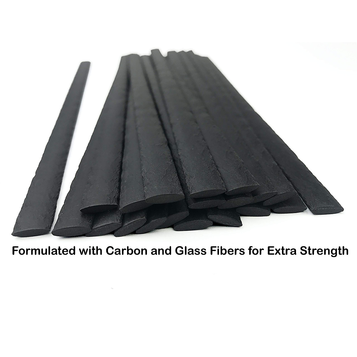 JOUNJIP PolyPlaz Welding Rods + Wire Mesh - Includes a 40-Pack of Black PolyPlaz Flat Ribbon Welding Rods and a 2-Pack of Reinforcing Stainless Steel Mesh - For Use With Jounjip Plastic Welding Kit