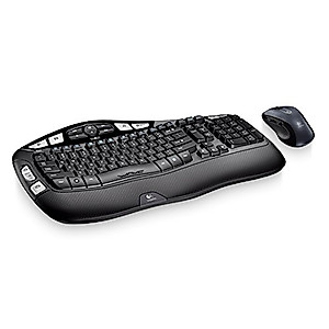Logitech MK550 Wireless Wave Keyboard and Laser Mouse Combo w/ 128-BIT AES Encryption 2.4GHZ USB