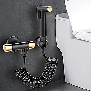 MINJING Shower Copper Toilet Hand Held Bidet Faucet Sprayer Bidet Set Sprayer Gun Toilet Spray for Bathroom Self Cleaning Shower Head-Single
