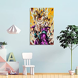 BUJIAN Gohan Super Sayayin 2 Canvas Art Poster and Wall Art Picture Print Modern Family Bedroom Decor Posters 12x18inch(30x45cm)