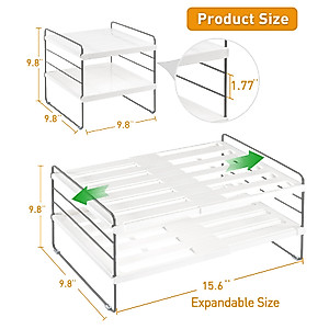 JUPELI Foil Organizer For Cabinet, Expandable Kitchen Wrap Organizer Rack & Water Bottle Organizer For Cabinet