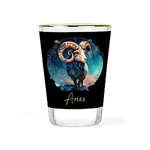 Zodiac Shot Glasses - Horoscope Gift - Aries, Taurus, Gemini, Cancer, Leo, Virgo, Libra, Scorpio, Sagittarius, Capricorn, Aquarius, Pisces