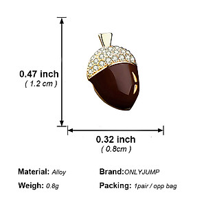 coadipress Fun Squirrel and Pine Cone Stud Earrings Asymmetrical Crystal Nut Squirrel Animal Ear Stud Earrings for Women(Squirrel Nut Earrings)