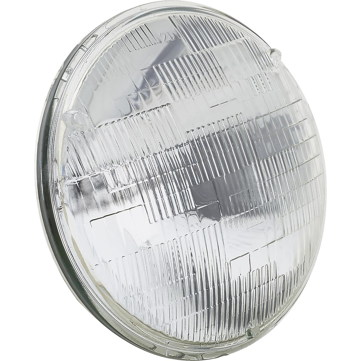 Round Sealed Beam Headlight Bulb, 12 Volt 7 Inch