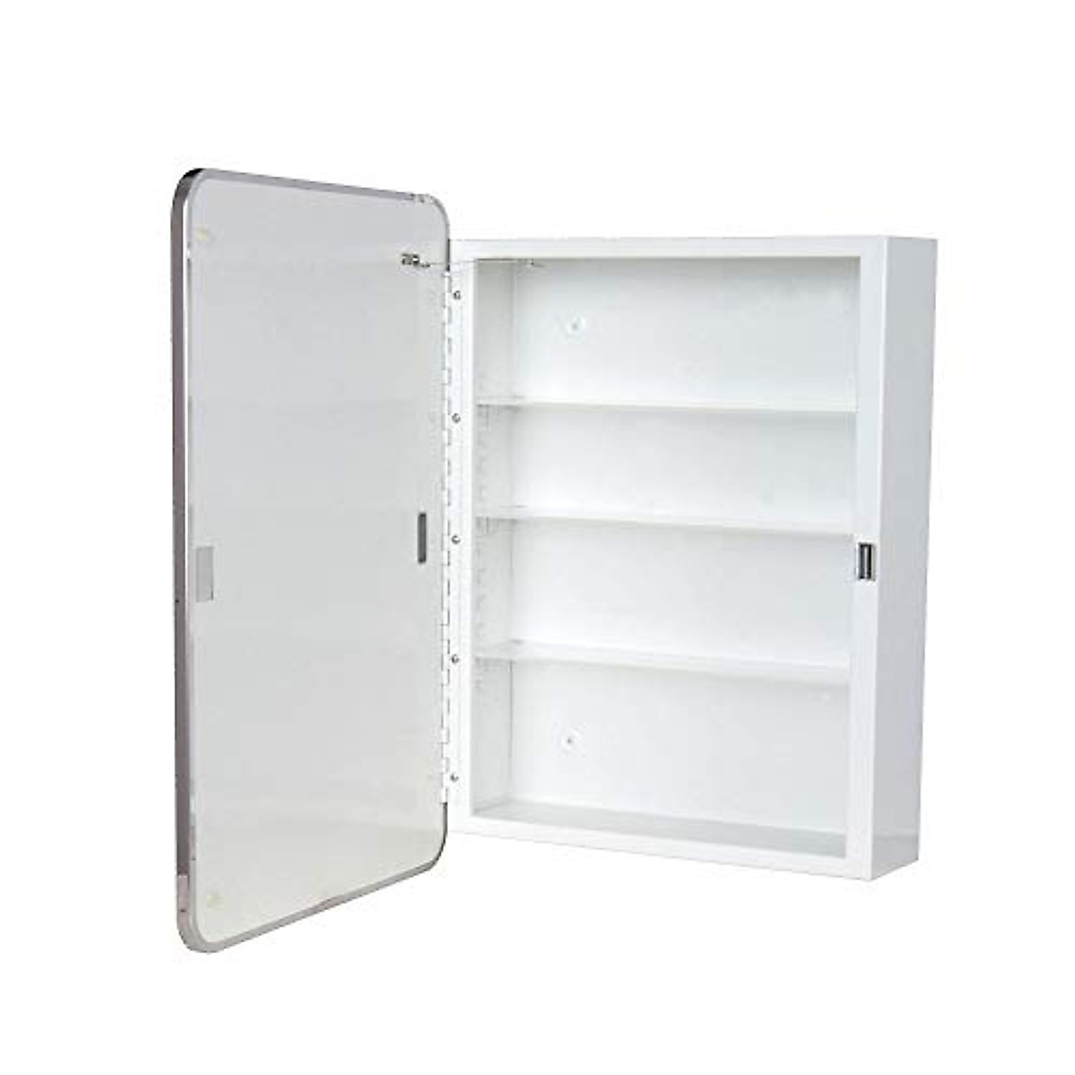 Ketcham 105RSWT-LH - Surface Mounted Round Corner Series Medicine Cabinet Left Hand Hinge, 16" x 22"