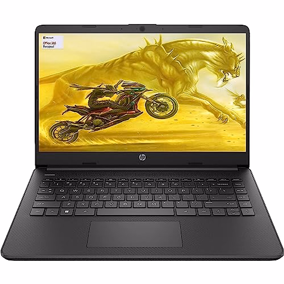 HP 14" HD Laptop, AMD Dual-Core CPU, 16GB RAM, 1000GB (1TB) SSD, 64GB eMMC,1Yr Office 365 w/Accessories(Black)