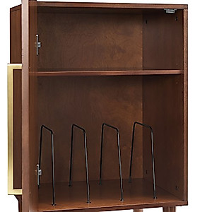 Crosley Furniture Everett Player Stand with Storage for Vinyl Records, Mahogany