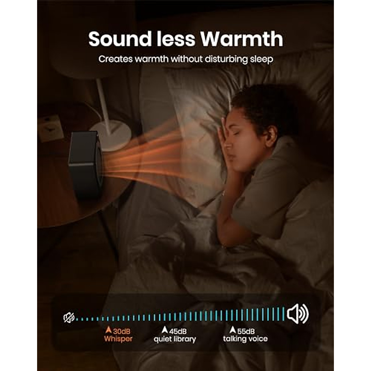 GAIATOP Space Heater, 500W Energy Efficient for Indoor Use, PTC Ceramic Fast Heating Electric Desk Heater, Overheating & 45°Tip-Over Protection Portable Mini Heater for Office Home Black