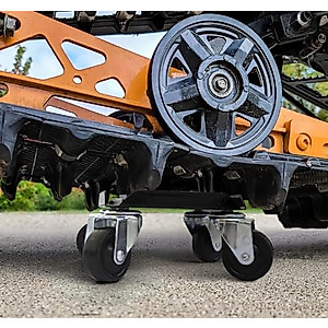 MaxxHaul 50906 Snowmobile Moving Dolly Set, 1500lbs Load Capacity V-Slide Anti-Slip Rubber Pads Straps Firmly Attaching on Skis