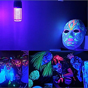 Kapata 15W LED UV Black Light Bulb Energy Saving UV Black Lights UVA Level 395-400nm, Glow in The Dark , 100W Black Fluorescent Light Equivalent E26 120V , 2- Pack