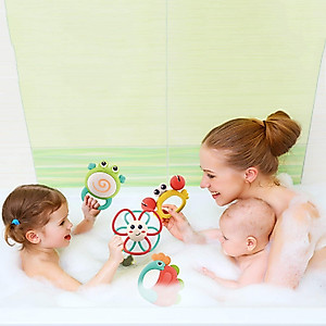 Yiosion Baby Rattles Toys Set, Infant Grab N Shake Rattle, Sensory Teether, Development Learning Music Toy, Newborn Babies First Birthday Gifts for 0 1 2 3 4 5 6 7 8 9 10 12 Month Boy Girl