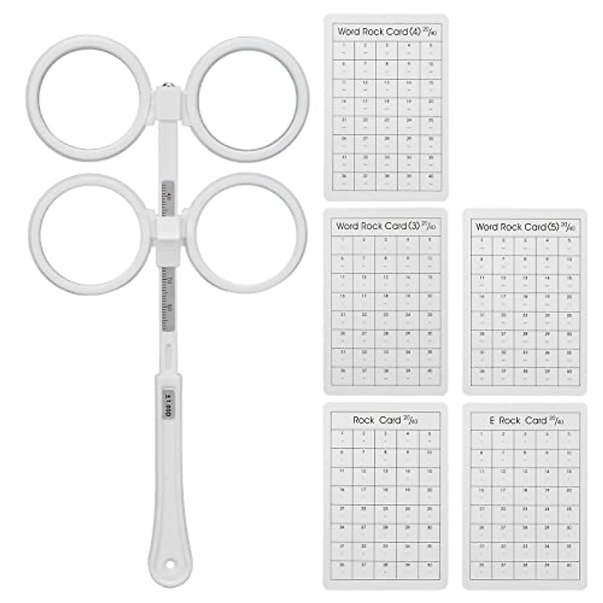 Optical Flipper Plastic Adjustable Optometry Flip Lens Instrument with Vision Test Card, for Myopia, Amblyopia, Astigmatism, Hyperopia(±100)