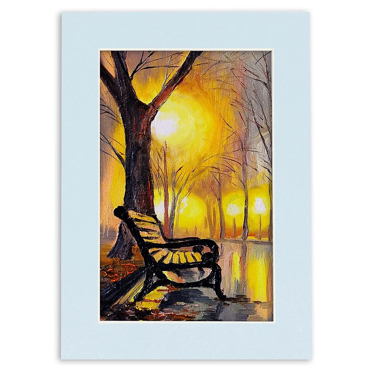 8x12 Mat for 11x14 Frame - Precut Mat Board Acid-Free Baby Blue 8x12 Photo Matte Made to Fit a 11x14 Picture Frame, Premium Matboard for Family Photos, Show Kits, Art, Picture Framing, Pack of 1 Mat