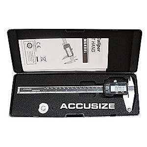 Accusize Industrial Tools 0-8'' / 0-200 mm Elctronic Digital Caliper with Extra Large Screen, Left-Hand, 0.0005''/0.01 mm Resolution, Ab11-L108