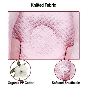 KAKIBLIN Baby Support Pillow, Todder Car Seat Stroller Neck Support Travel Pillow for Toddler Boys Girls, Pink
