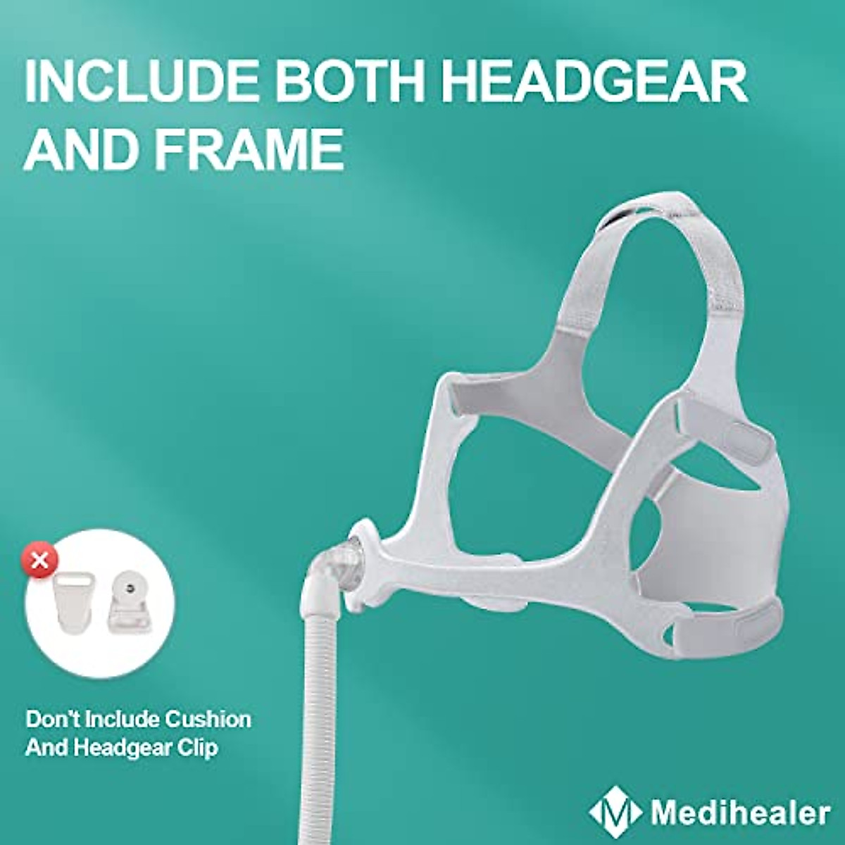 2PCS CPAP Headgear and Frame for W.I.S.P - Include Headgear Replacement and Fabric Frame, Snugly Fit &Effectively Reducing Air Leaks, No Clips, Great Value Supplies by Medihealer