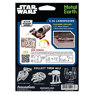 Metal Earth Star Wars X-34 Landspeeder 3D Metal Model Kit Fascinations