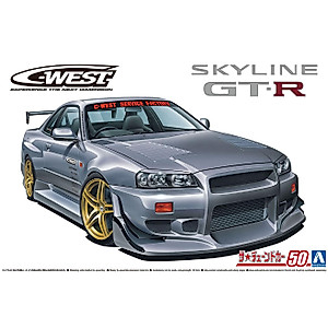 Aoshima Nissan C West BNR34 Skyline GT-R ’02 1:24 Scale Model Kit