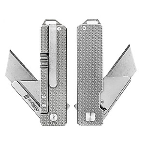 TiRant RAZOR V3 Utility Knife (Stonewashed 6AL-4V Titanium) Elite DUAL-APEX Edition EDC Box Cutter
