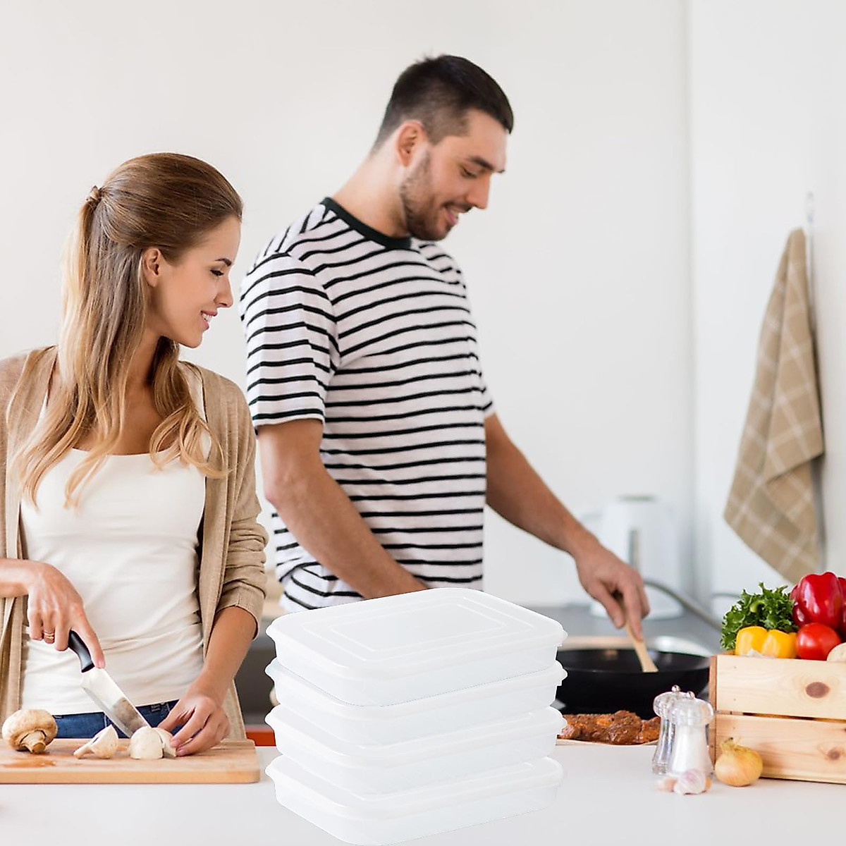 Valuetalk 4 Pieces Bacon Keeper, Plastic Bacon Refrigerator Keeper Storage Container with Lids, Fridge Food Refrigerator Storage Box for Vegetables, Cold Meat Deli, Cheese Container