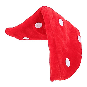 NUOBESTY Mushroom Hat Red White Spotted Mushroom Plush Novelty Hat Hat Cosplay Cap for Kids Adult Halloween Party Favors Hat Costume Photo Props