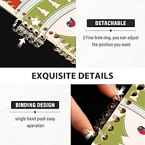 SPRIPORT Christmas Trees Owls Spiral Journal Notebook for Women Men A5 Memo Notepad Sketchbook with Durable Hardcover & 60 Pages Writing Journal for Boys Grils Study Notes Work School Journaling