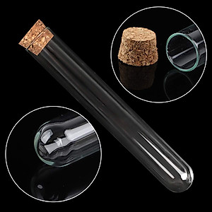 DEPEPE 30pcs 13ml Glass Test Tubes with Cork Stoppers, 15×100mm Small Clear Glass Test Tubes for Scientific Experiments, Plant Propagation and Holiday Gifts