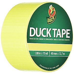 Duck - 1061070 Tape Colored Duct Tape, 1.88 in x 15 yd, Neon Yellow - 404015
