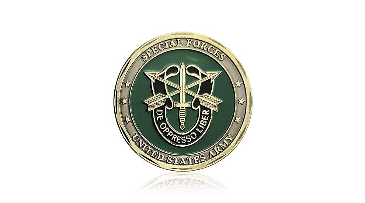 Green Beret Challenge Coin | Faithful and True Design