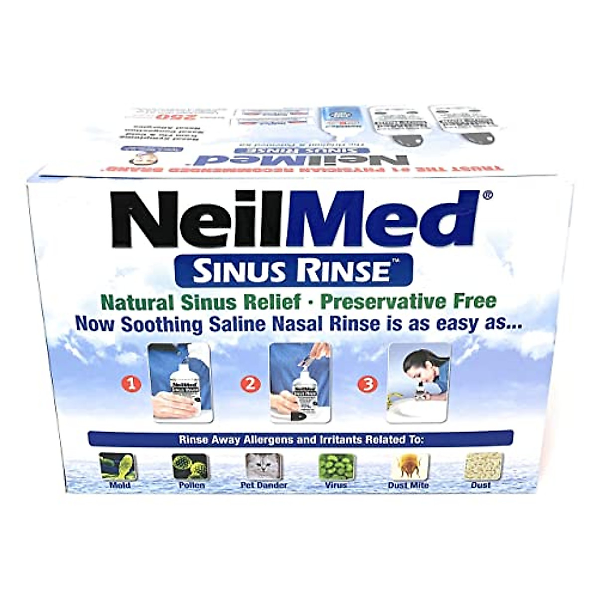 NeilMed Sinus Rinse All Natural Relief Premixed 250 Packets
