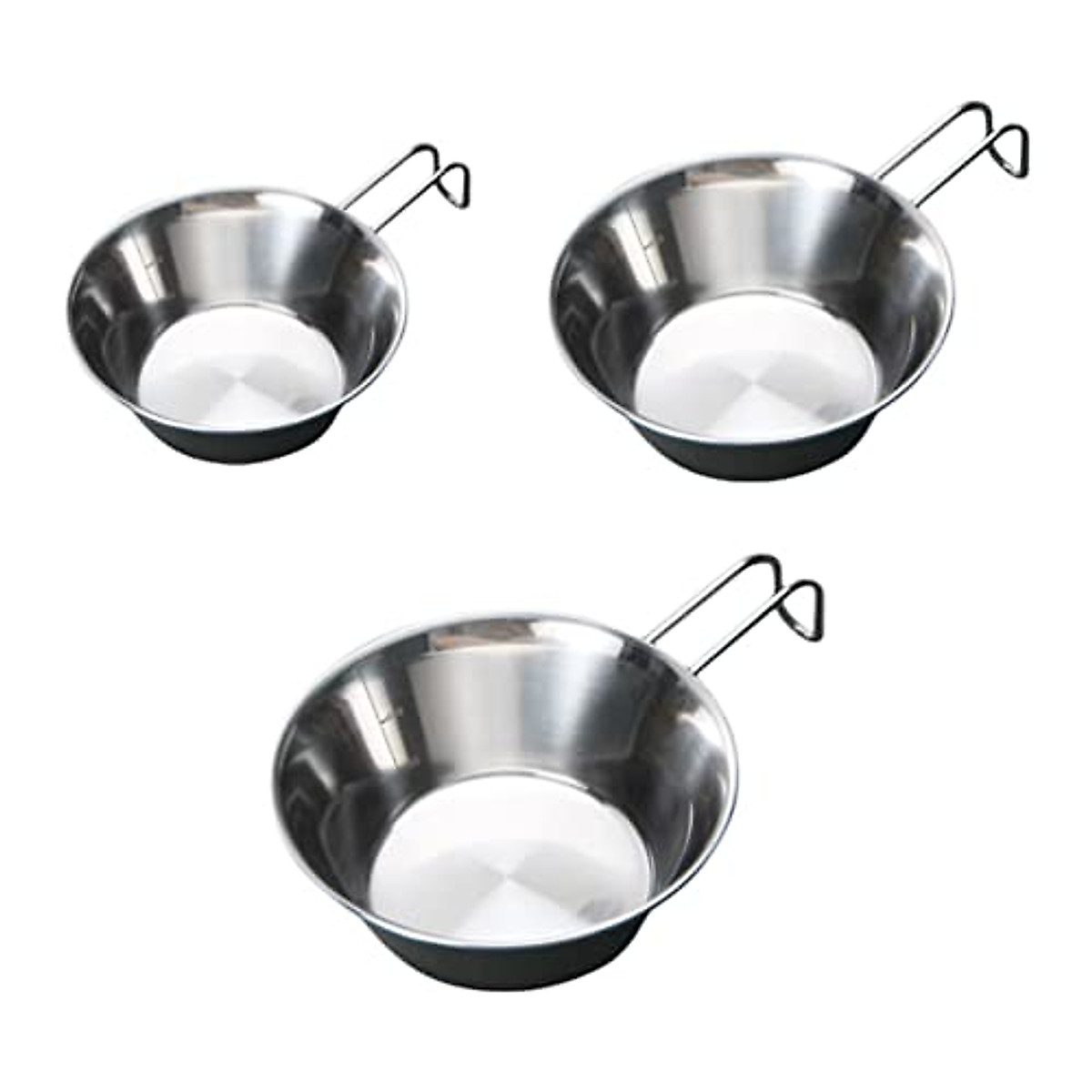 Stainless Steel Shot Cups Glass: Drinking Vessel Metal Shooters with Foldable Handle 3Pcs Portable Outdoor Wine Cup Coffee Cup with Leather Case for Whiskey Tequila Liquor Barware