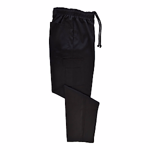 Natural Uniforms Classic Chef Cargo Pants (Black Single, Medium)