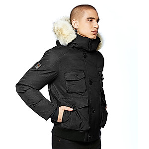 Triple F.A.T. Goose Men's Rockland - Men's Winter Parka - Winter Jackets For Men - Puffer Jacket Men - Mens Down Coats (Black, Medium)