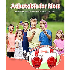 PROHEAR 032 2.0 Noise Cancelling Headphones for Kids - 25dB Noise Reduction - Adjustable Sensory Ear Protection Muffs for Concert, Fireworks, Monster Truck Shows, School - Red