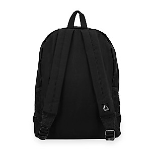 Everest Casual Backpack with Side Mesh Pocket, Black, One Size