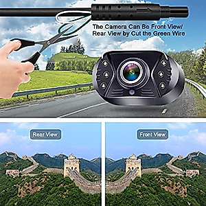 Yakry Backup Camera for Car HD 1080P 4.3 Inch Monitor Rear View System Reverse Cam Kit Truck SUV Minivan Easy Installation Plug and Play Waterproof Night Vision DIY Grid Lines Y11