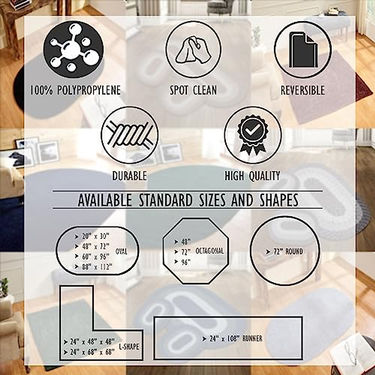 Better Trends Sunsplash Braid Collection is Durable and Stain Resistant Reversible Indoor Outdoor Area Utility Rug 100% Polypropylene in Vibrant Colors, 20" x 30" Oval, Galaxy