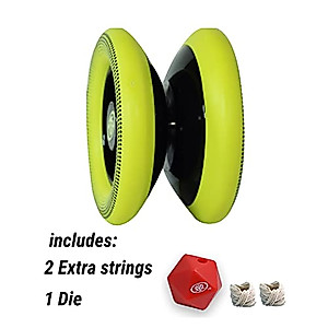 Yomega Xodus II YoYo– Includes Roller Bearing Technology, Rubber Rims and Wing Shape Design – Professional Responsive YoYos Intermediate Level Play (Black Yellow)