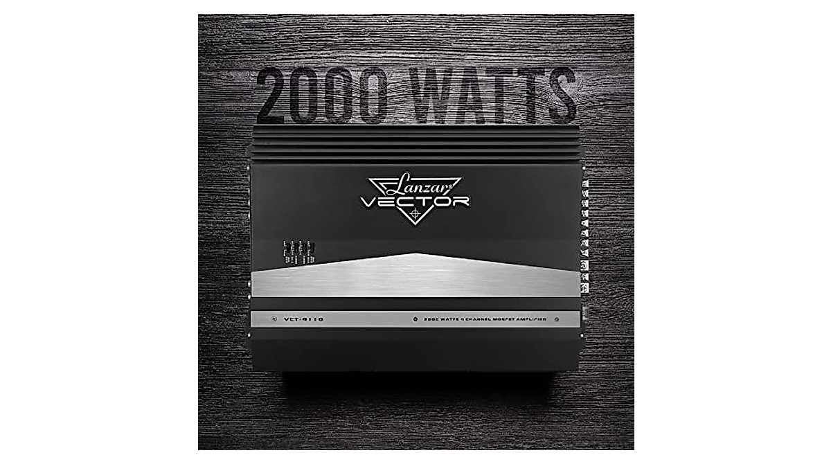 Lanzar 2000W 4-Channel MOSFET Amplifier for Car Audio