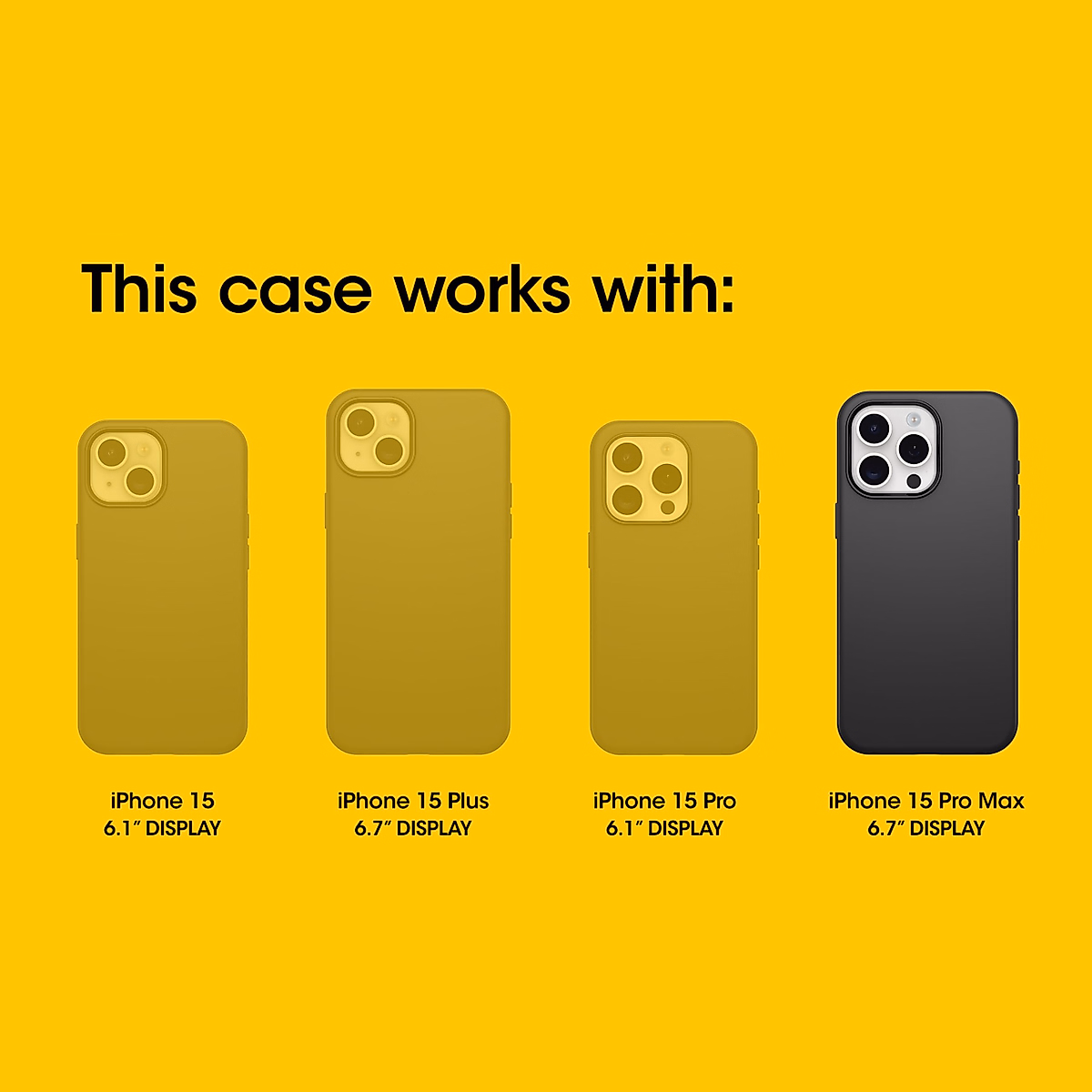 OtterBox iPhone 15 Pro MAX (Only) Symmetry Series Clear Case - STARDUST (Clear/Silver), Snaps to MagSafe, Ultra-Sleek, Raised Edges Protect Camera & Screen