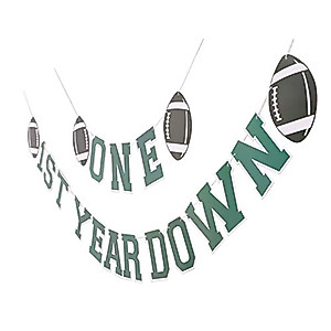 Football Birthday 1st Year Down Banner - Below First Grade, Football Theme Banner, First Birthday Party Decorations, Super Bowl Birthday Sports Party, Personalized Super Bowl Decoration.